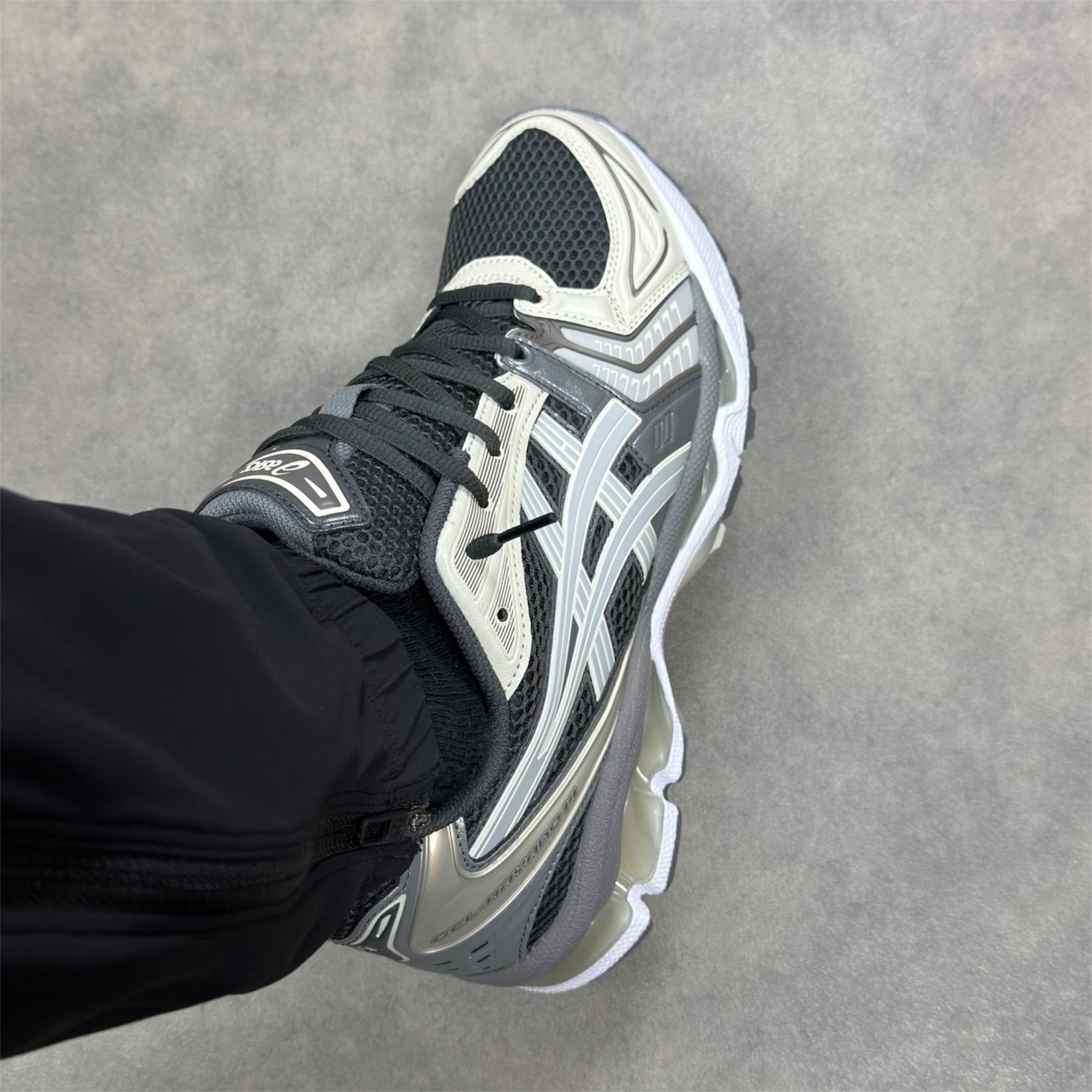 Asics Kayano 14 Obsidian Cement Grey – Pristine Fits